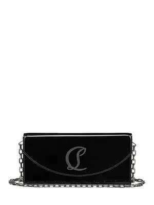 CHRISTIAN LOUBOUTIN Christian Louboutin Loubi54 Flap Clutch Blackgun Metal