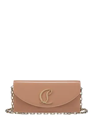 CHRISTIAN LOUBOUTIN Christian Louboutin Loubi54 Flap Clutch Blush Silver
