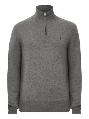 ALLSAINTS Kilburn Quarter-zip Sweater - Grey
