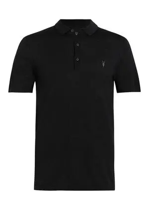 ALLSAINTS Merino Wool Mode Polo Shirt - Black