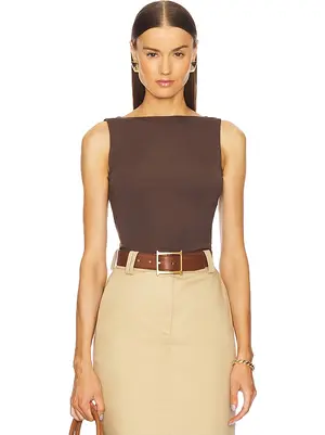 L'academie Cyra Top - Chocolate Brown