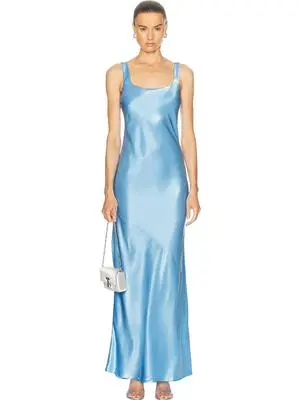 L'academie Laetitia Maxi Dress In Baby - Blue