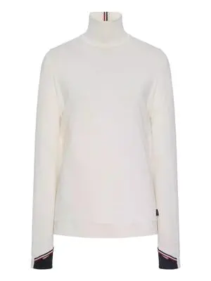 Moncler Base Layer Polartec Knit Turtleneck Top - White