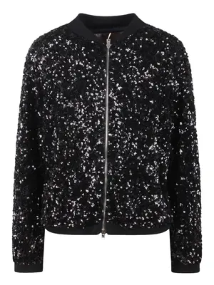 Herno Sequin-embellished Bomber Jacket - Black
