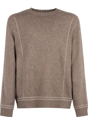 Giorgio Armani Ribbed Knit Sweater - Neutrals
