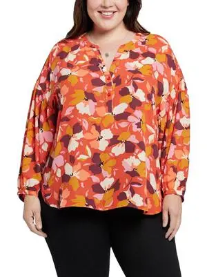 NYDJ Paulina Peasant Blouse - Gingervale