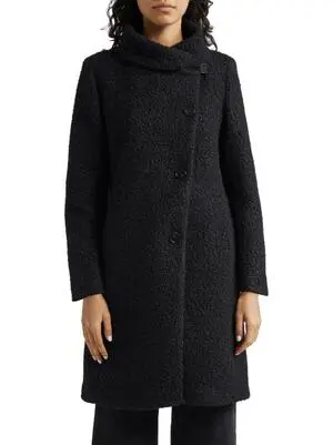 EMPORIO ARMANI Emporio Armani Asymmetric Bouclé Coat