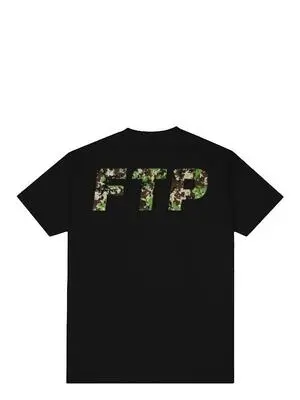 FTP Digital Camo Logo Tee Shirt - Black