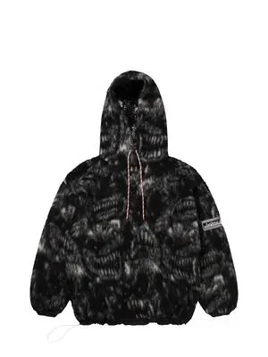 Aries Oversized Fleece Hoodie - Black
