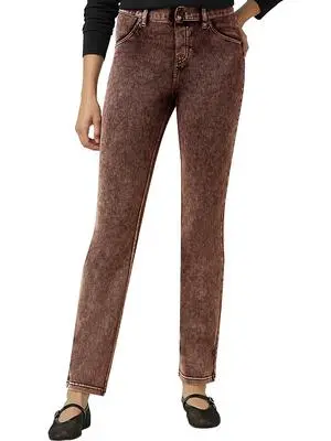 Hue High Rise Denim Baby Bootcut Leggings - Cinnamon Acid Wash