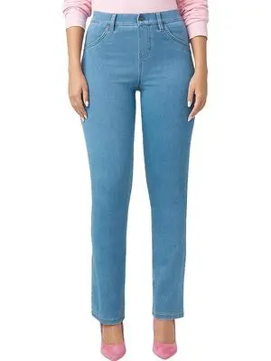 Hue High Rise Denim Baby Bootcut Leggings - Sail Blue