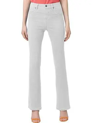 Hue High Rise Denim Baby Bootcut Leggings - White