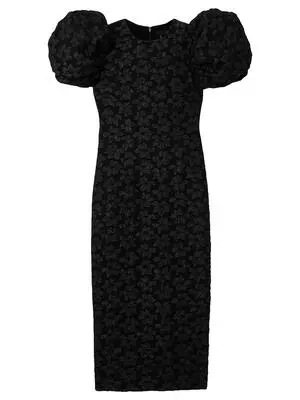 ROTATE BY BIRGER CHRISTENSEN Ruby Cloqué Midi Dress - Black