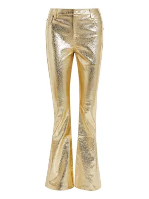 RETROFETE Retrofête Lunx Metallic Textured Leather Pants