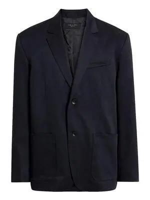 Rag & Bone Woolblend Twill Blazer - Midnight Blue