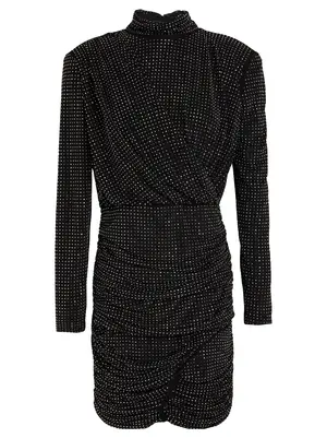 Simkhai Abrah Crystal-embellished Mini Dress - Black