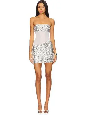 Superdown Lalita Mini Dress With Sequin Detailing - Silver