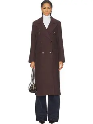 Astr The Label Morana Coat - Plum Brown