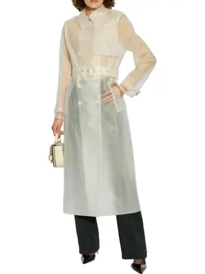 TOM FORD Transparent Belted Trench Coat - White