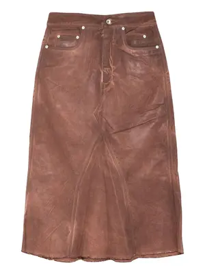 Rick Owens Denim Skirt - Neutrals