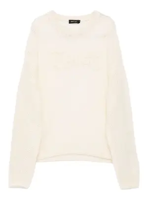 TOUT A COUP Embroidered Logo Jumper - Neutrals