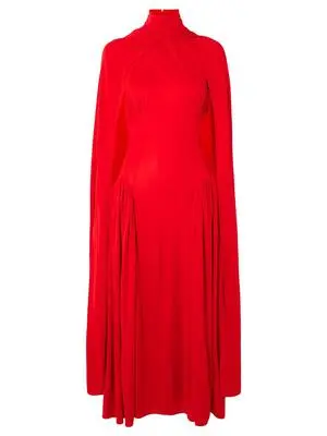 16ARLINGTON 16ARLINGTON Rao Cape-Effect Stretch-Jersey Midi Dress