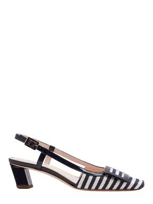 ROGER VIVIER Belle Vivier Slingback Pumps - Stripe