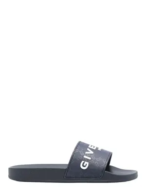 Givenchy Monogram Slide Sandals - Blue