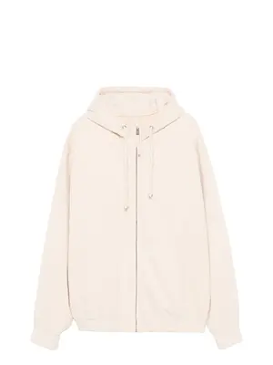 MAISON MARGIELA Embroidered Logo Hoodie - Neutrals