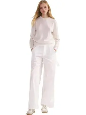 Cynthia Rowley Elea Wool Cashmere Sweater - White