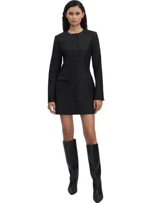 Anna Quan Eva Wool Mini Dress - Black