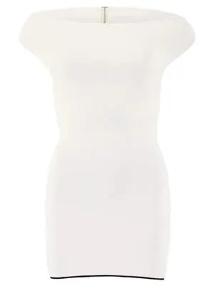 Jacquemus La Mini Robe Maille Noiva Dress - White