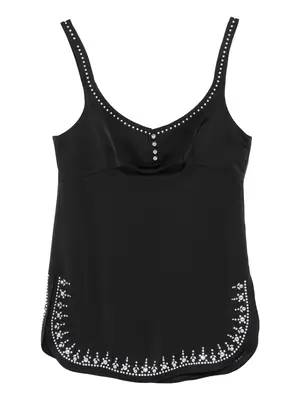 Rabanne Stud-detail Top - Black