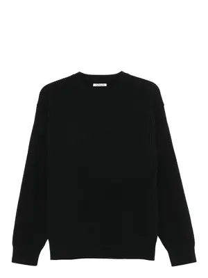 Auralee Ribbed-knit Wool Sweater - Black