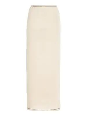 ZULU & ZEPHYR Cotton-Blend Knit Midi Skirt