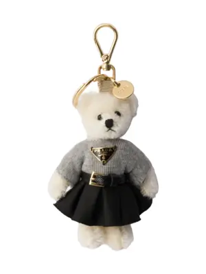 Prada Teddy Bag Charm - White