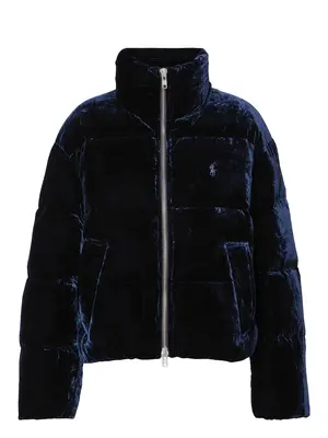 Ralph Lauren Velvet Down Jacket - Blue