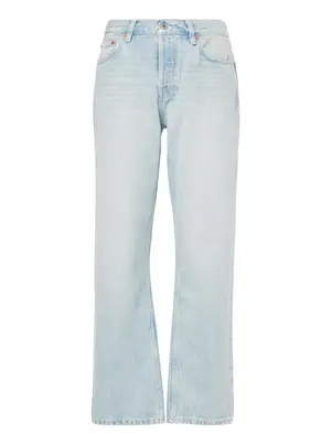 RE/DONE Easy Straight Cropped Jeans - Blue