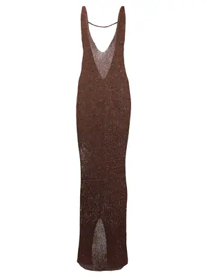 BANANHOT Sunny Sequined Maxi Dress - Brown