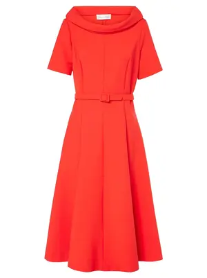 Oscar De La Renta Wool-blend Midi Dress - Red