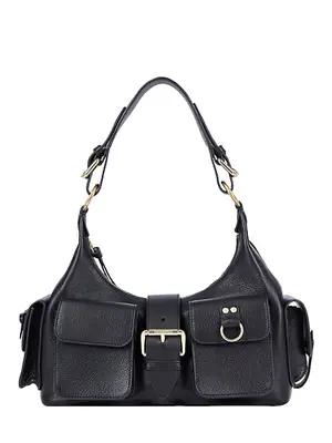 The Kooples Amelia Leather Shoulder Bag - Black