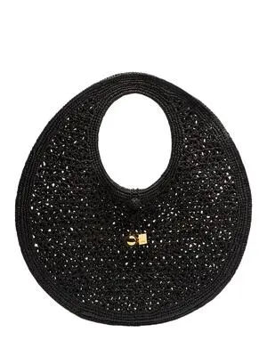 Jacquemus Le Rond Raffia Tote - Black