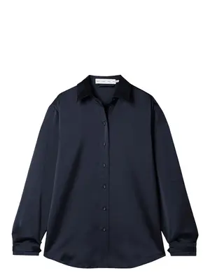 Proenza Schouler White Label Raven Satin-twill Shirt - Blue