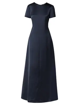 Proenza Schouler White Label Delphine Tie-detailed Satin-twill Maxi Dress - Blue