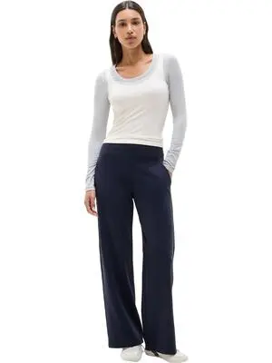 Athleta Venice High-Rise Wide Leg Pants Navy