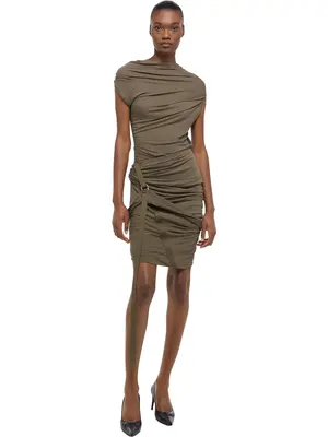 Helmut Lang Wind Draped Skirt - Olive