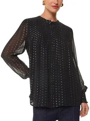 Whistles Metallic Stripe Shirt - Black/multi