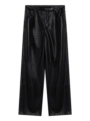 ROTATE BY BIRGER CHRISTENSEN Faux Leather Trousers - Black