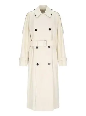 Burberry Cotton Trench Coat - White