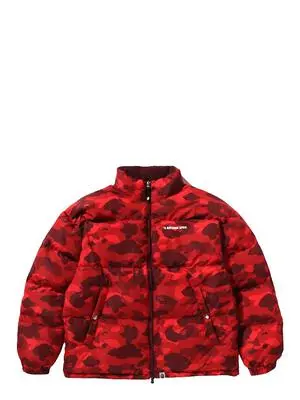 BAPE Camo Reversible Down Jacket - Red